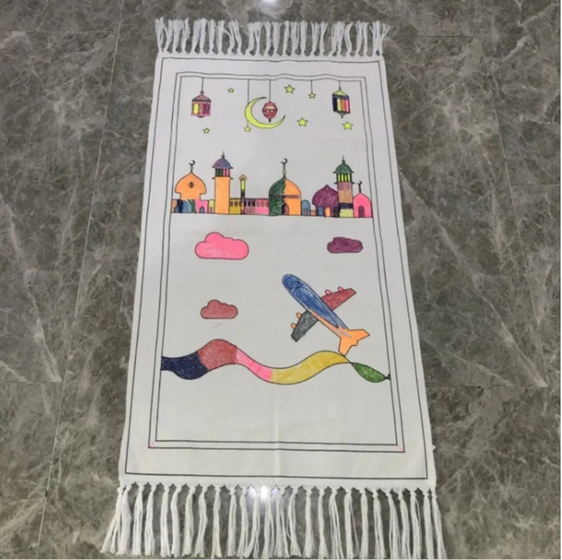 Color Your Own Prayer Mat Customizable Mini Masjid Play & Pray Mat for ...