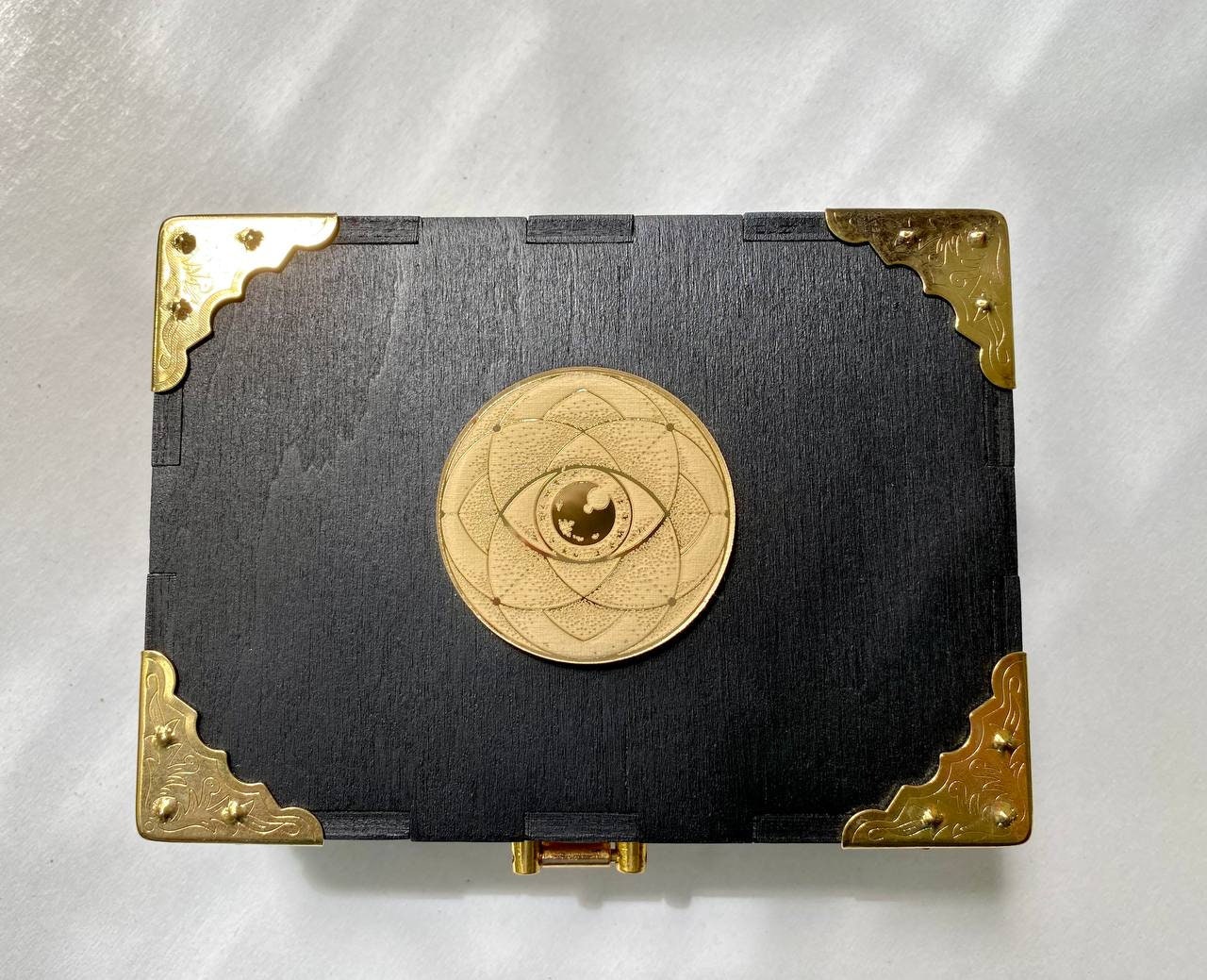 Tarot Card Box, Black Box With Golden Eye, Divination Tools Storage ...