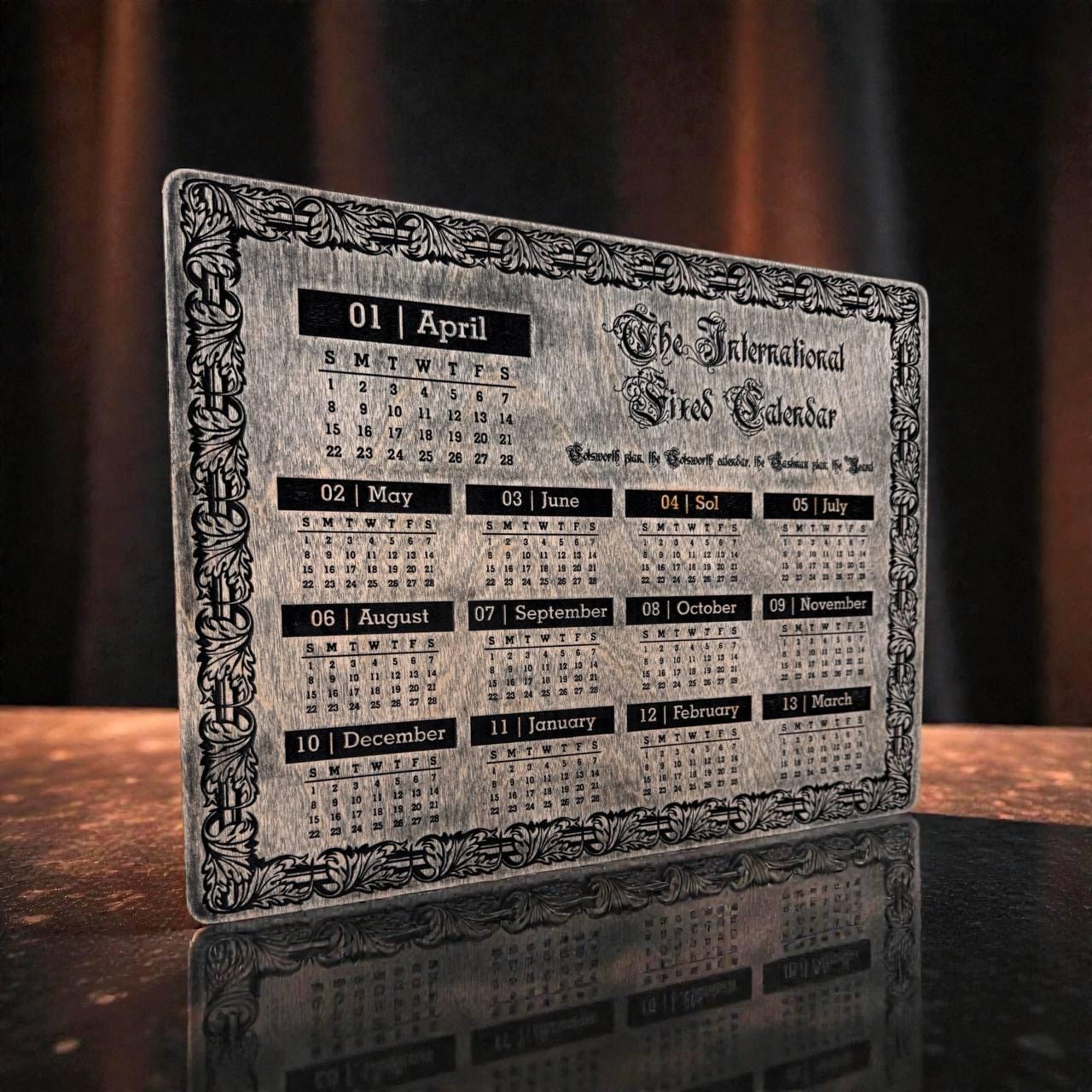 13 Month Calendar – International Fixed Calendar, Cotsworth Calendar ...