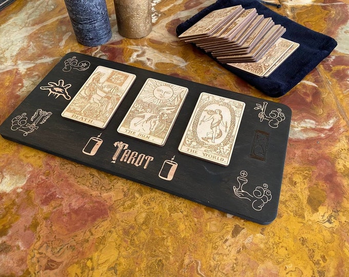 Tarot Reading Board With Cats and a Pentagram, for Tarot and Oracle ...