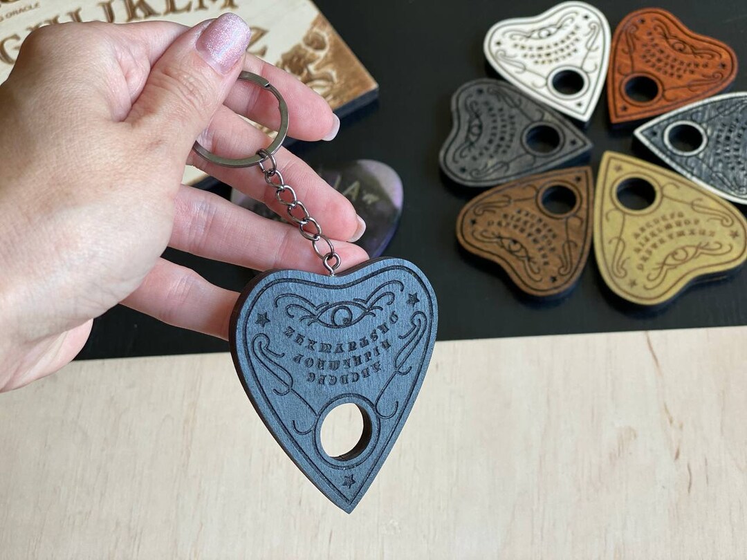 Wooden Planchette Keychain: Ouija Board Talking Board Accessory - Etsy