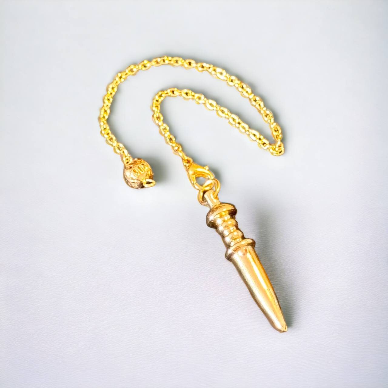 Metal Pendulum, Goldtone Pendulum for Divination and Meditation ...
