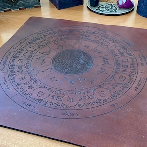 Casting Mat for Runes With Zodiac Circle, Pendulum, Charm Casting ...