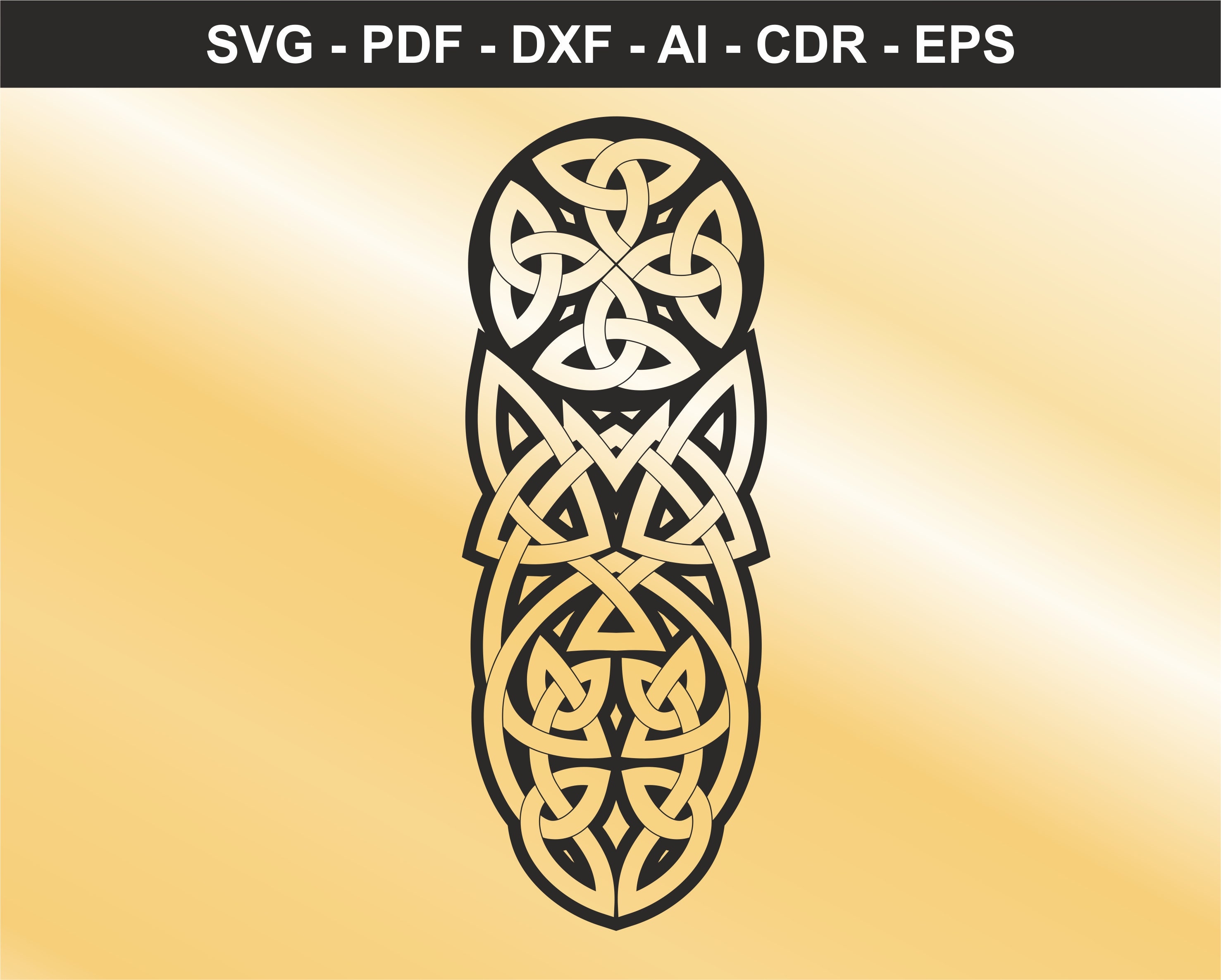 Celtic Knot Laser Cut File, Ai, Svg, Dxf, Cdr, Pdf Digital Design for ...