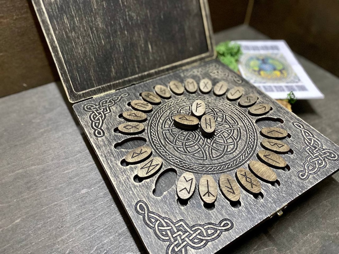 Scandinavian Futhark Runes Set: Norse Divination Esoteric Tools - Etsy