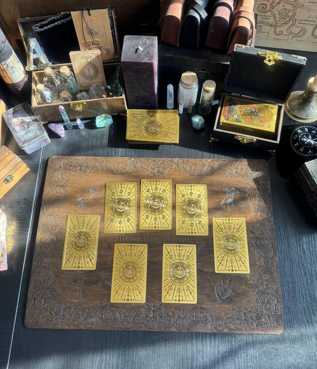 Tarot Card Layout Board, Ready-made Layout "relationship Analysis ...