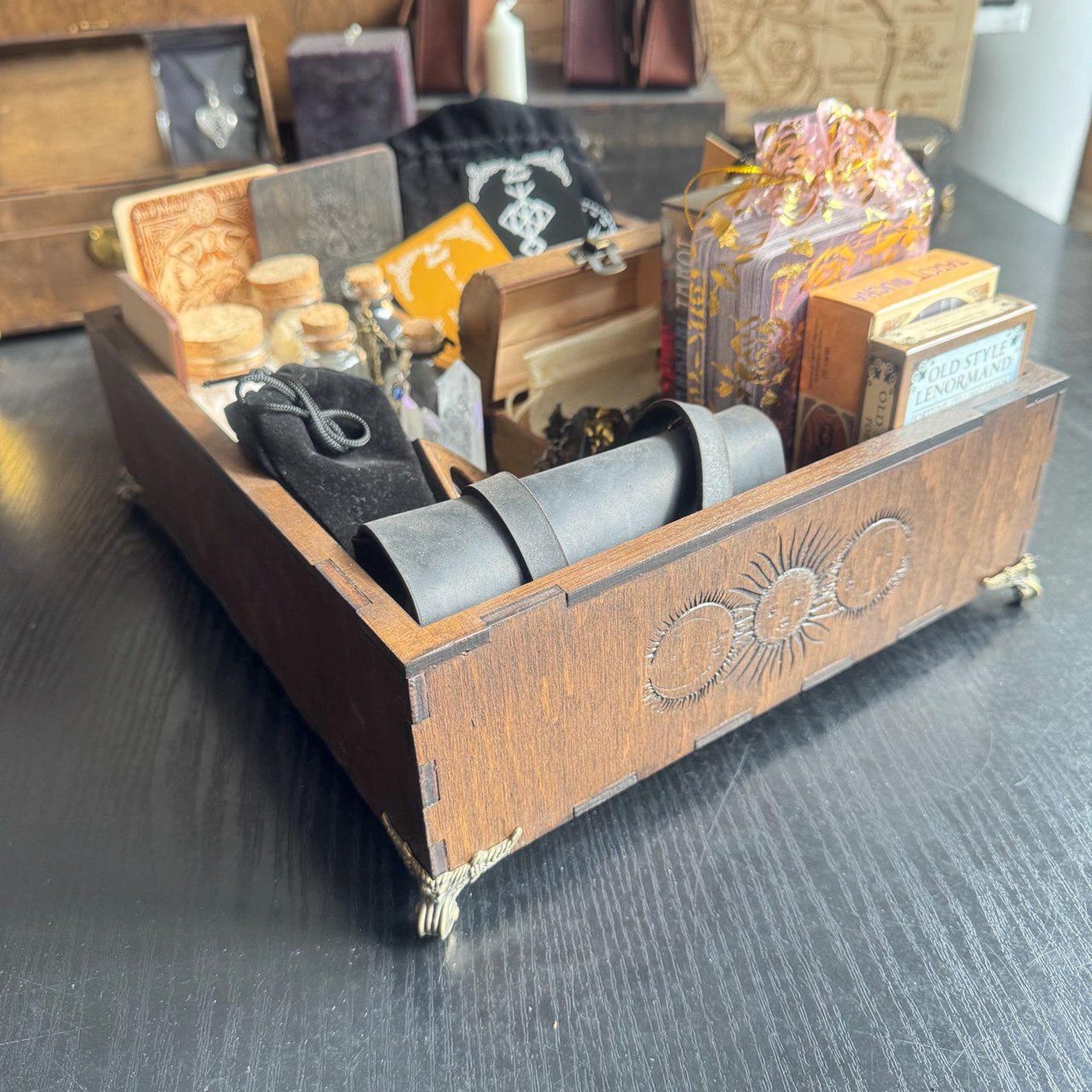 Personalized Wooden Witch Altar Box: Esoteric Magic Storage - Etsy