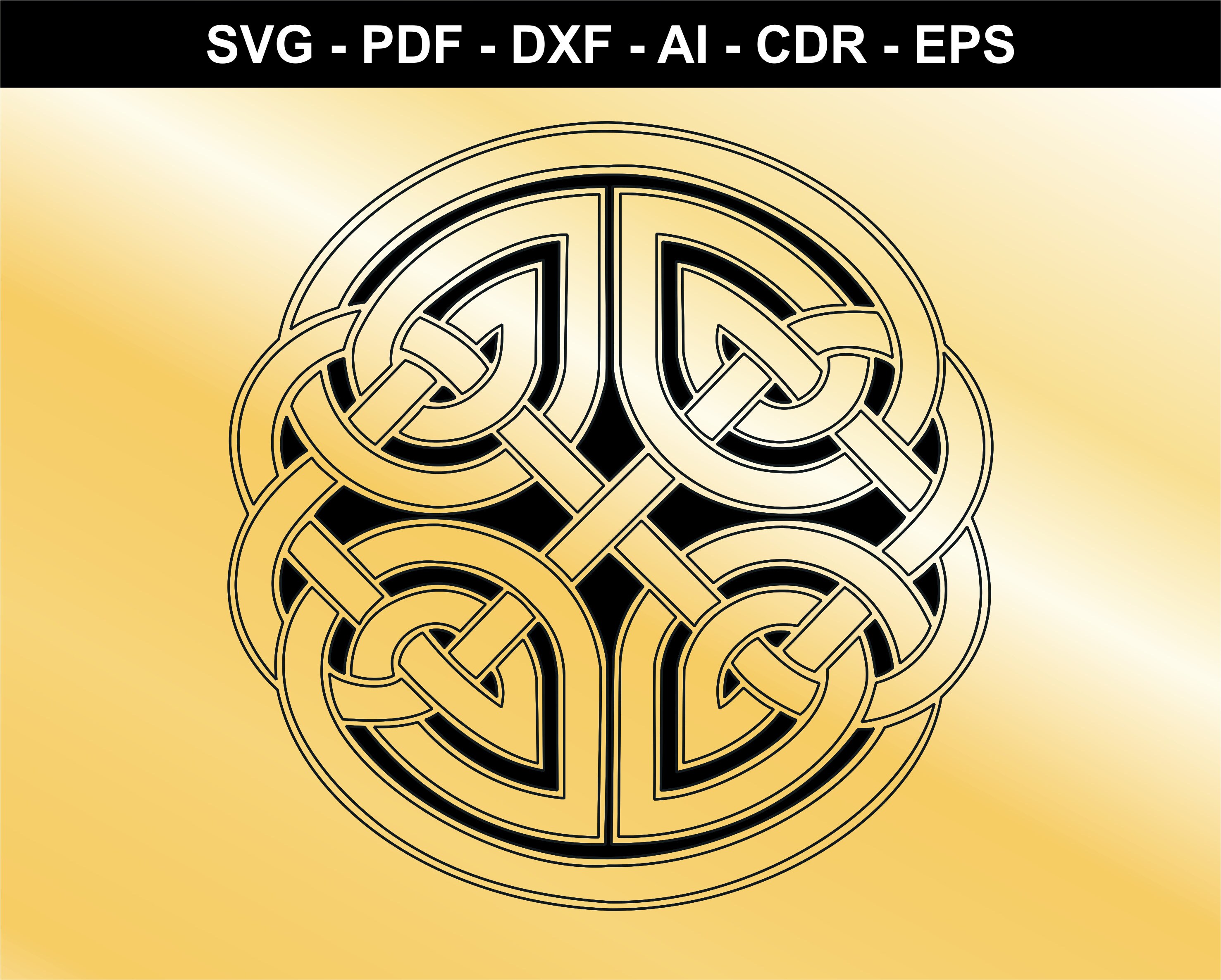 Celtic Knot for Laser, Plotter, Printer or CNC Machines, Ai, Svg, Dxf ...