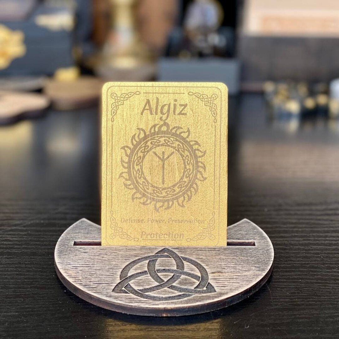 Wooden Rune Cards, Norse Oracle Amulet, Personalized Runes Celtic ...