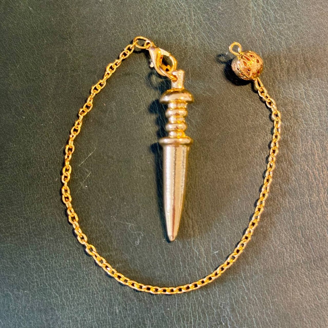 Metal Pendulum, Goldtone Pendulum for Divination and Meditation ...