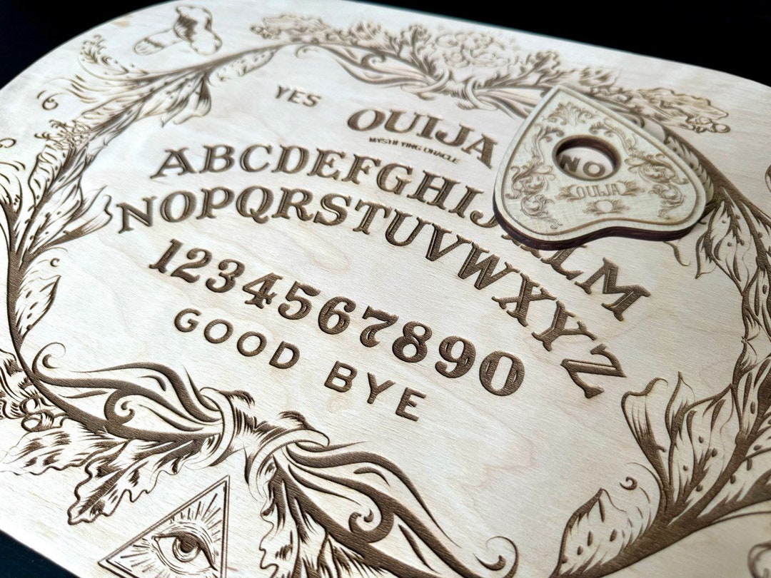 Wooden Ouija Board With Planchette, Witchcraft & Mysticism Tool, Witchy ...