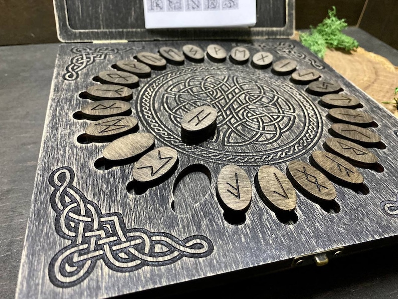 Scandinavian Futhark Runes Set: Norse Divination Esoteric Tools - Etsy