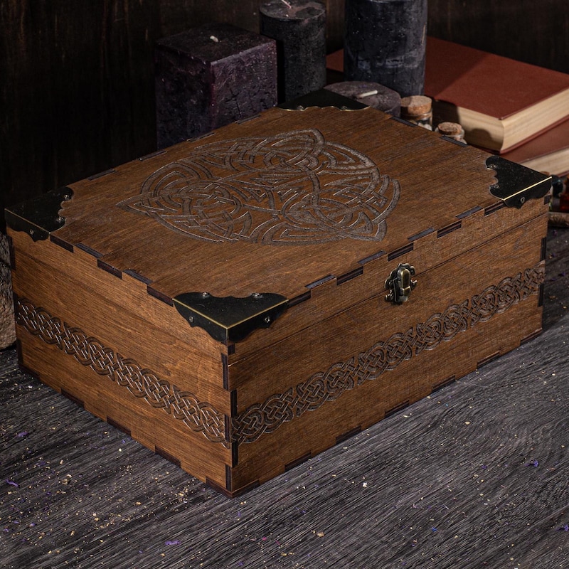 Wooden Box Celtic Large - Etsy