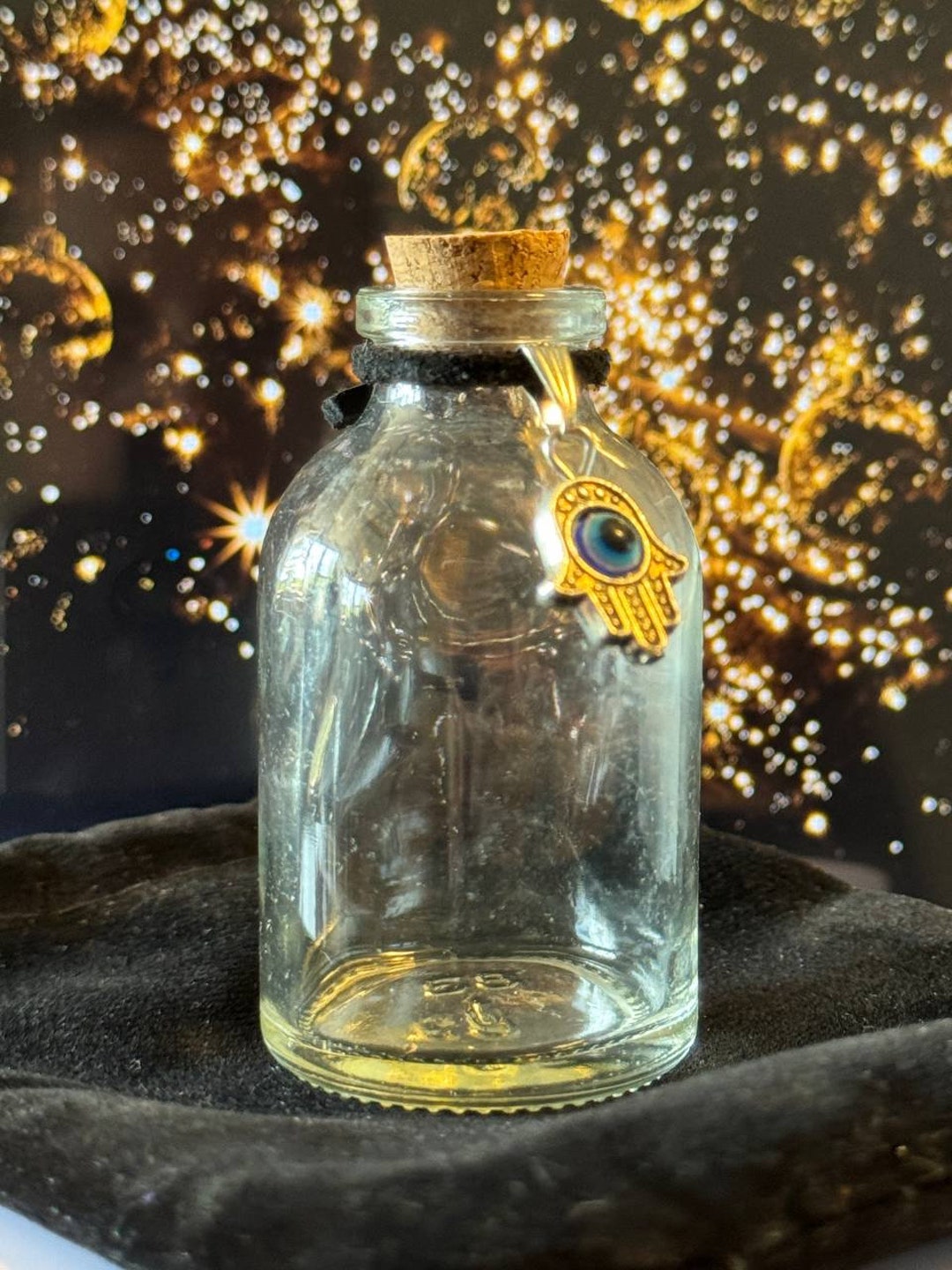 Empty Magic Potion Bottles With Cork and Antique Silver Color Hand ...