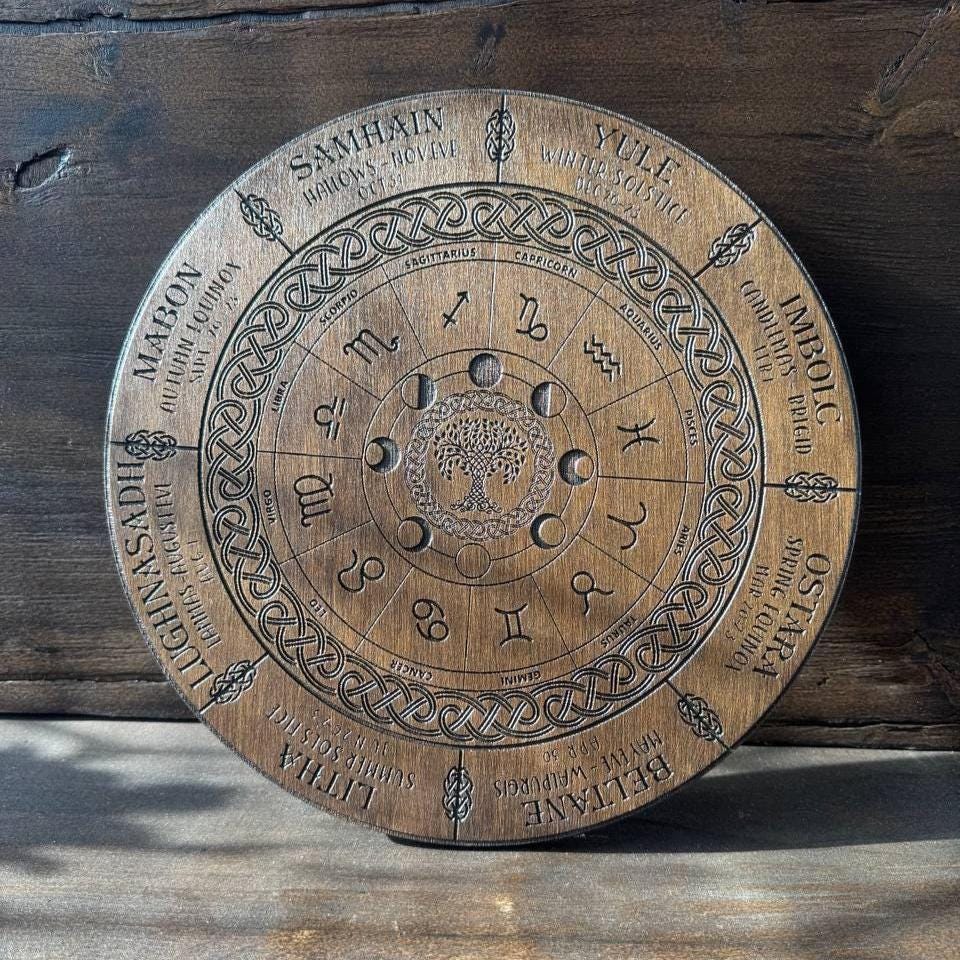Wiccan Calendar, Wheel of Life, Celtic Tree Calendar, Witchcraft, Pagan ...