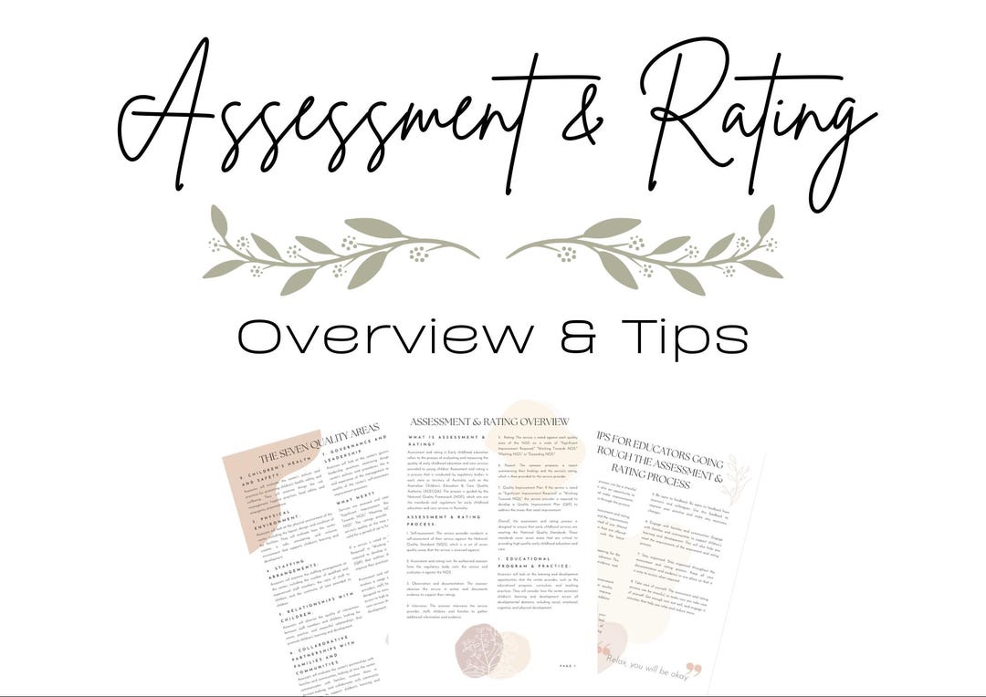 Assessment & Rating - Overview and Tips - Etsy