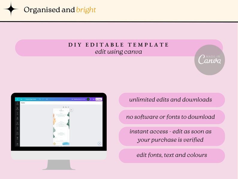 Watercolour Menu Template, Aqua Menu, Gold Menu, Garden Party Bridal ...