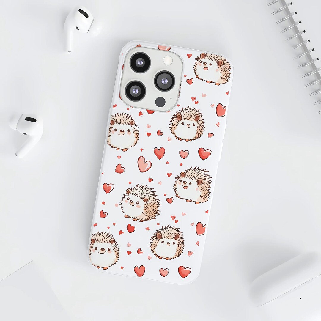 Flexi Cases, Hedgehog Valentine Pattern, Cute Animal Design - Phone ...
