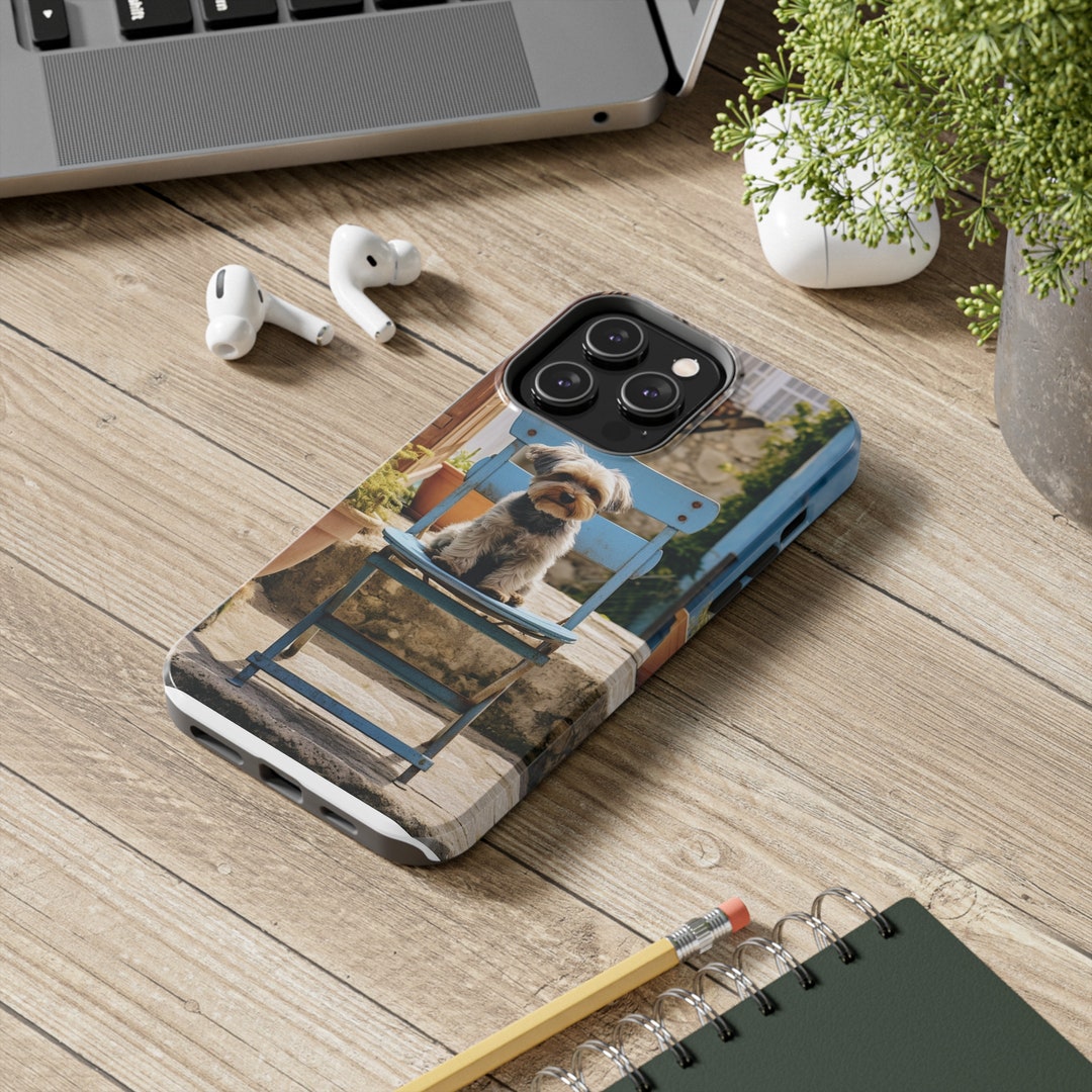 Yorkie on Blue Chair Tough Phone Case: Impact Resistant iPhone Cover - Etsy