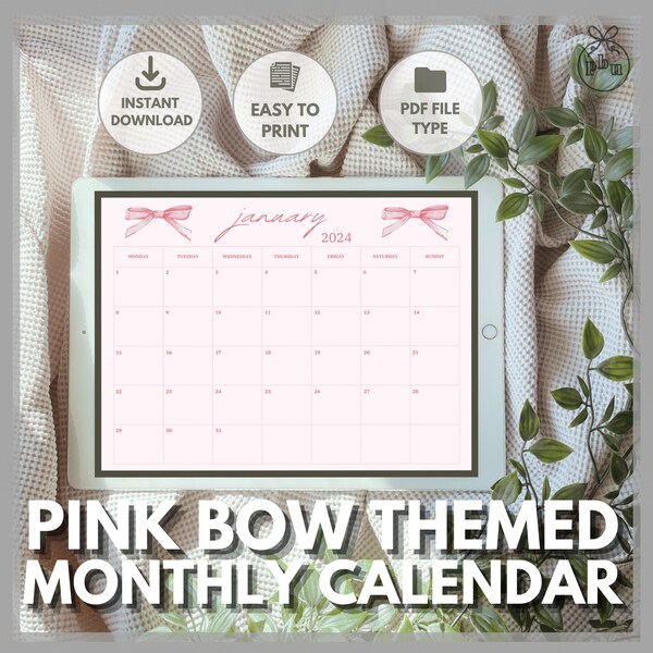 Girly Calendar - Etsy