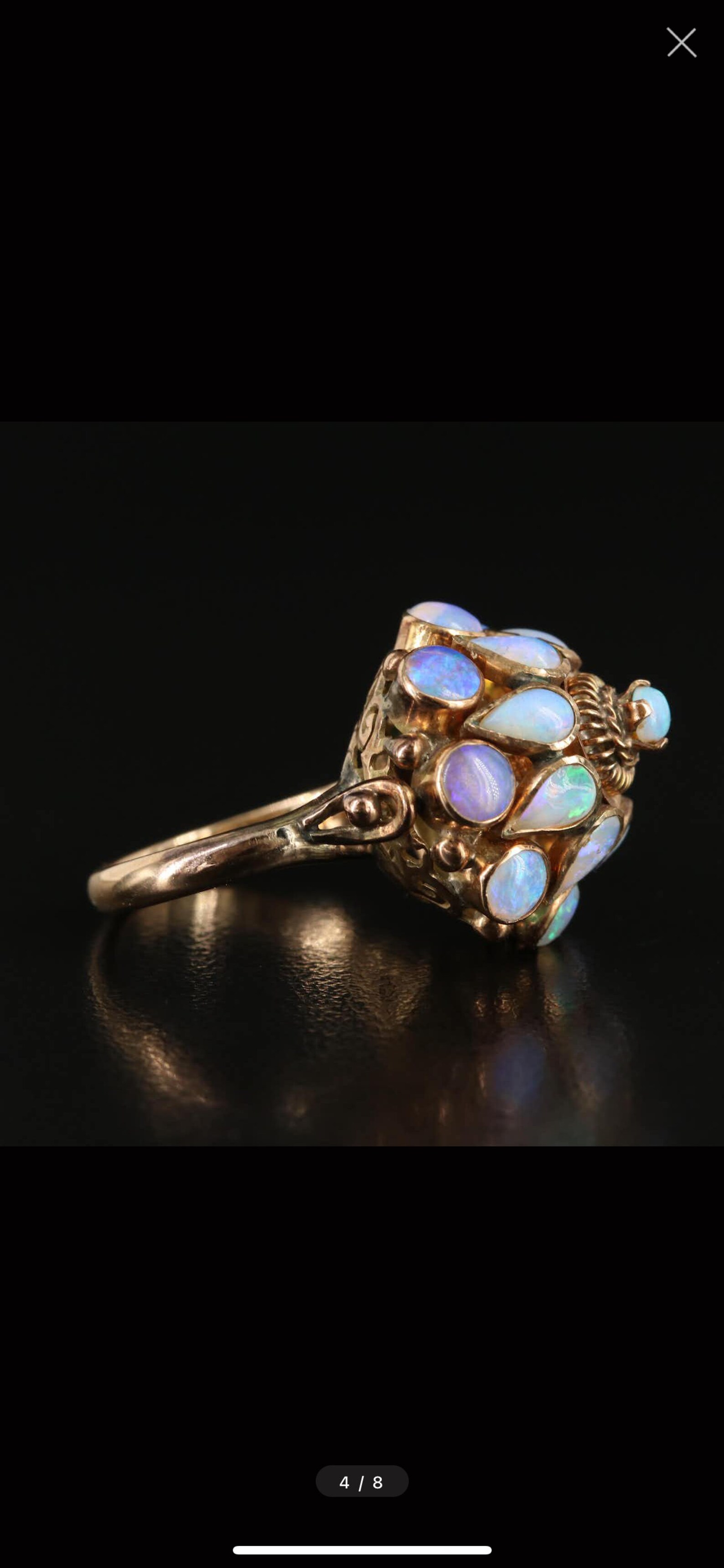 14kt Yellow Gold Thai Princess Ring - Etsy