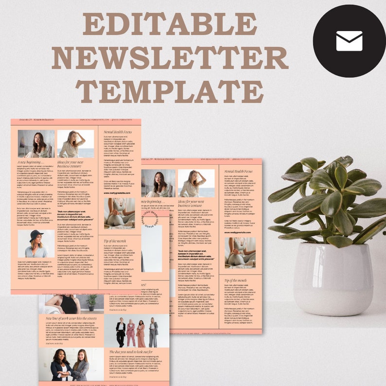 Editable Business Newsletters Template, Customizable Newsletter Design ...