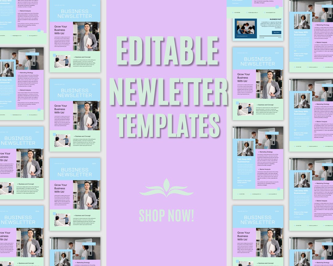 Editable Modern Newsletter Template, Business Newsletter Design ...