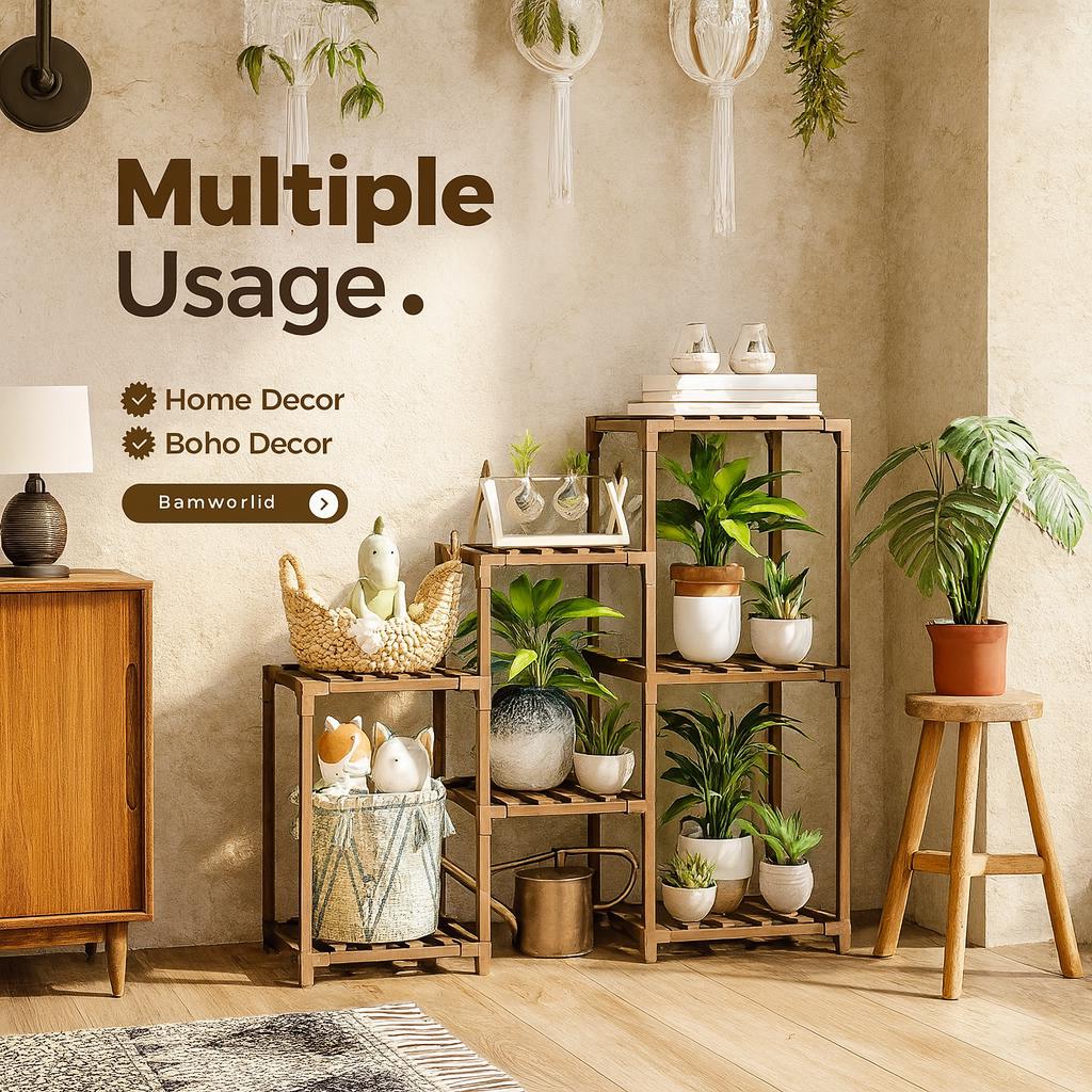 3-tier Wood Plant Stand: Indoor Outdoor Ladder Shelf - Etsy