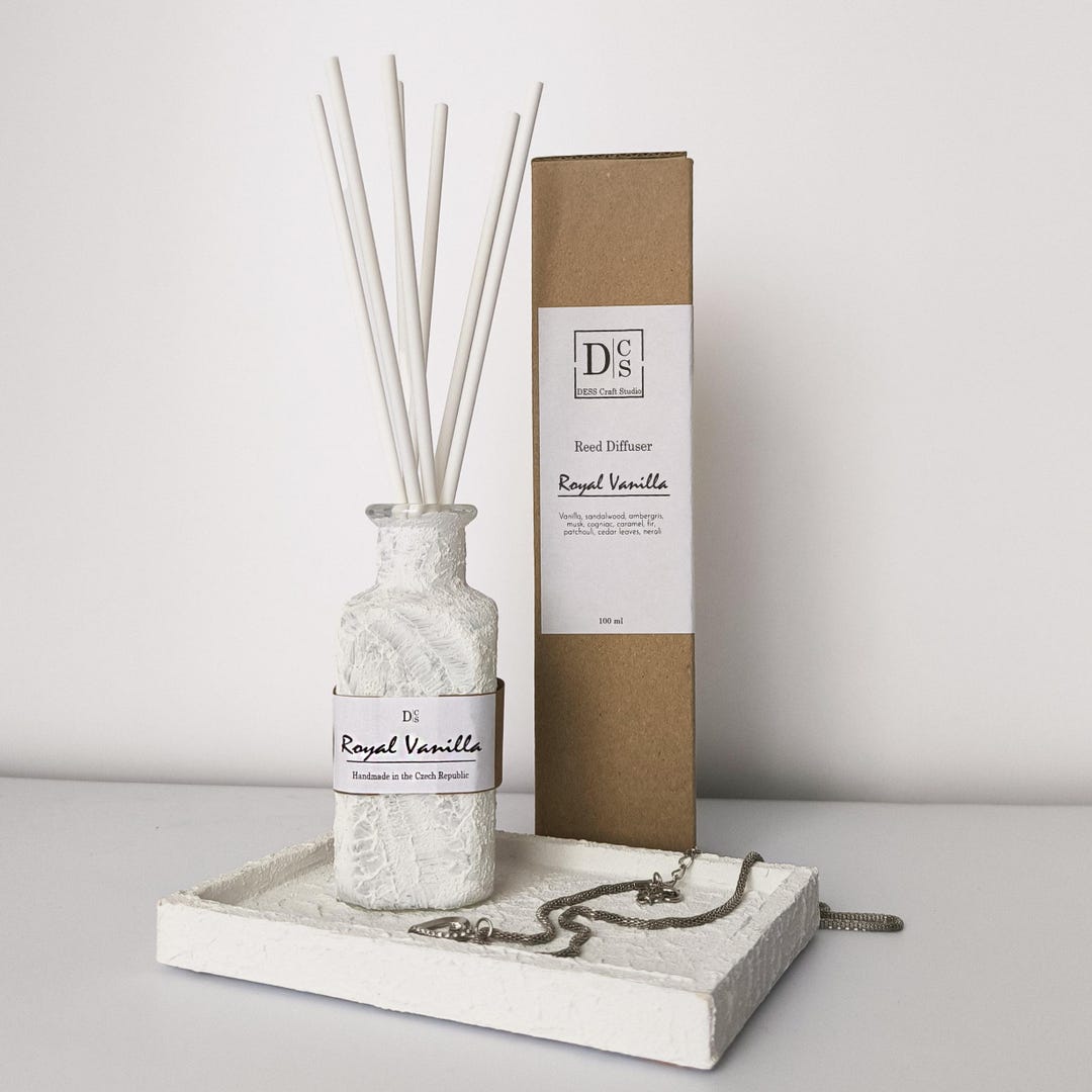 Royal Vanilla Reed Diffuser Luxury Home Fragrance Glass Diffuser ...