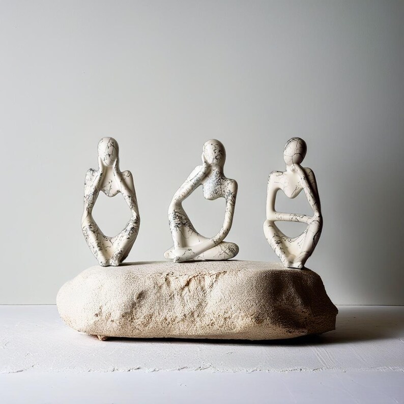 Minimalist Thinker Sculptures Set Aesthetic Room Decor Boho Shelf ...