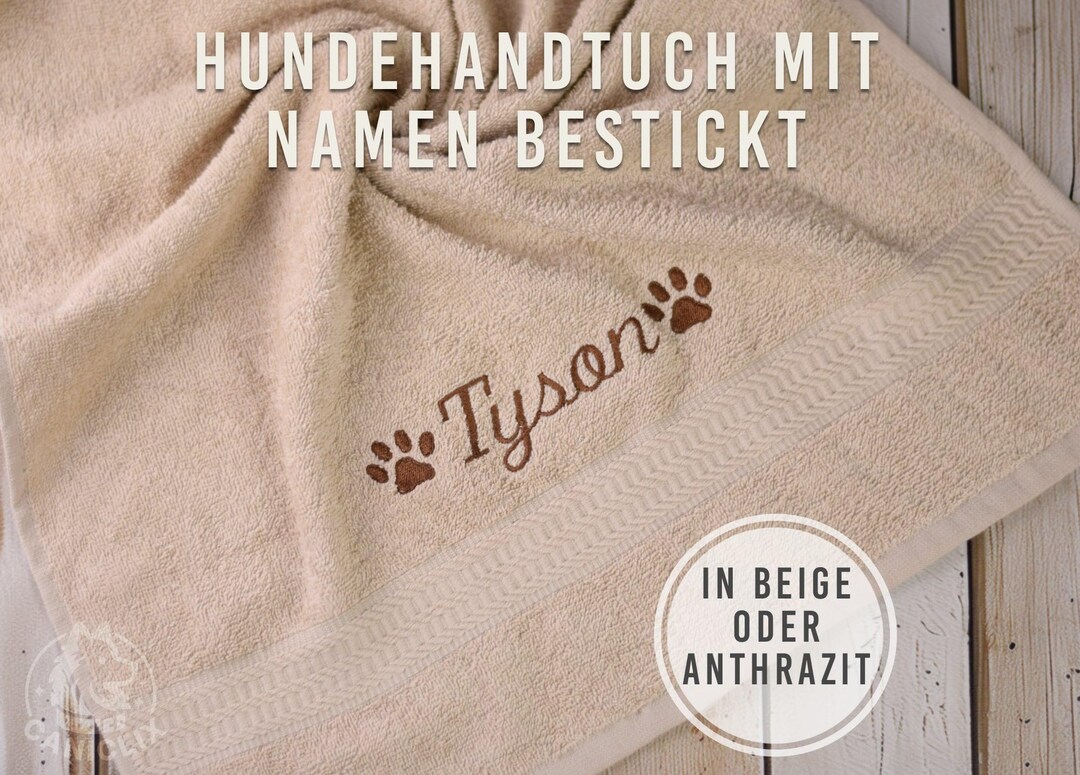 Personalized Dog Towel - Custom Dog Towel - Beach Towel Kitchen Towel ...