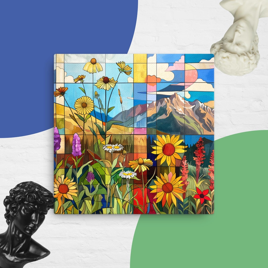 Stained Glass Collage Thin Canvas - Etsy