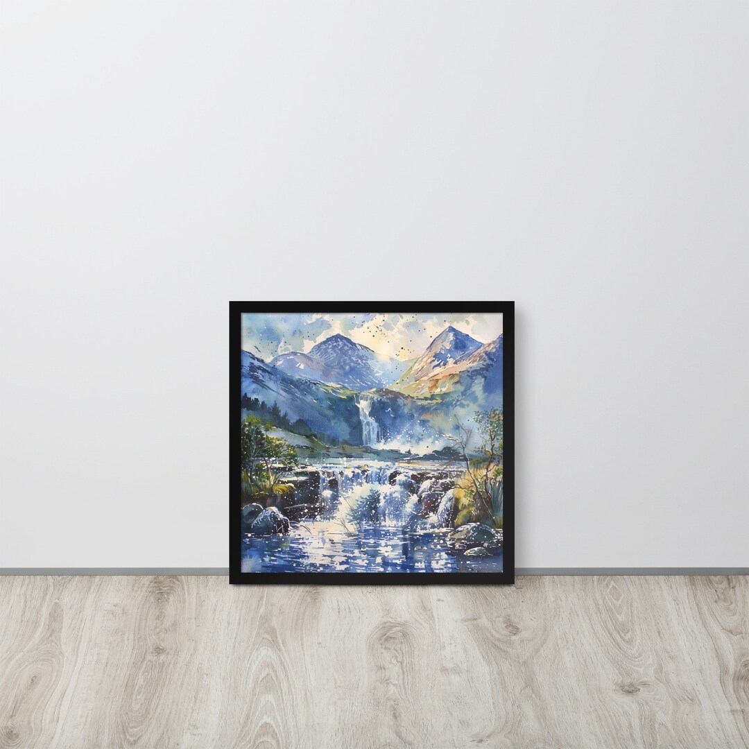 Waterfalls Framed Poster - Etsy