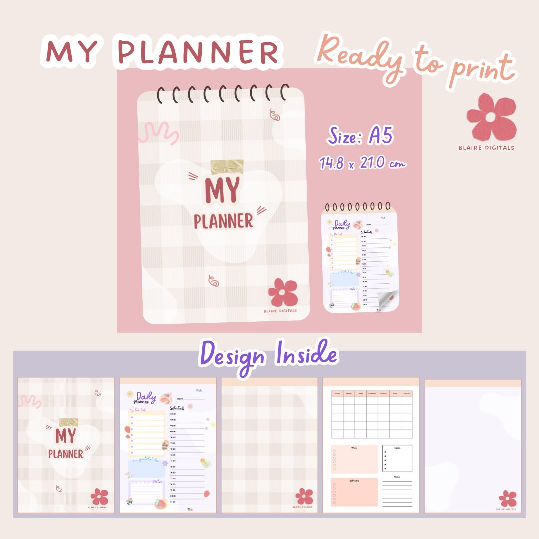 Adorable 15 Pages Aesthetic READY TO PRINT Planner - Etsy