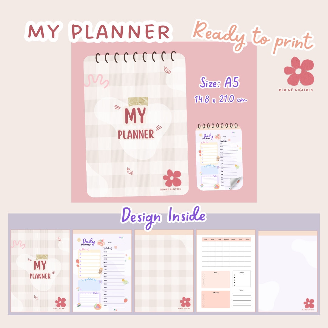 Adorable 15 Pages Aesthetic READY TO PRINT Planner - Etsy
