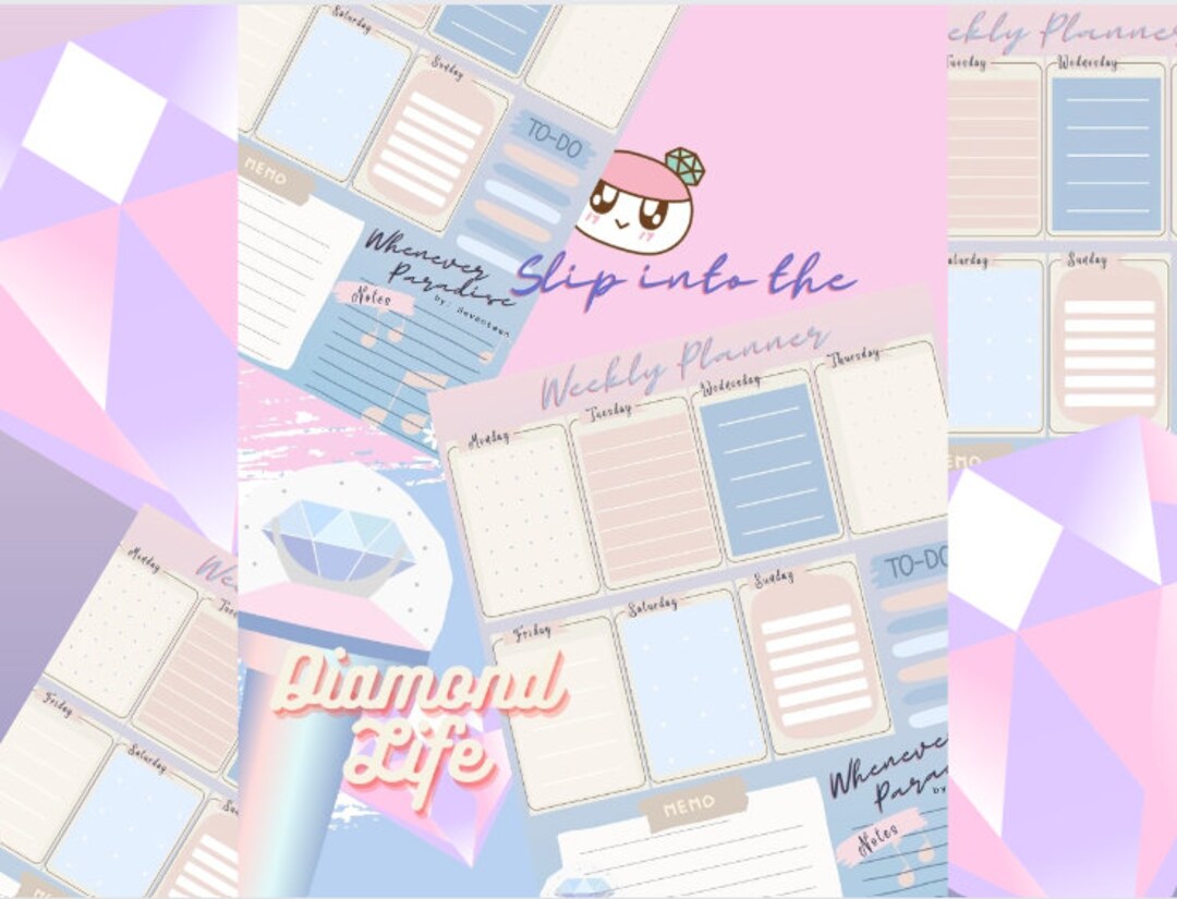 Seventeen Carat Inspired Weekly Digital Planner Kpop - Etsy