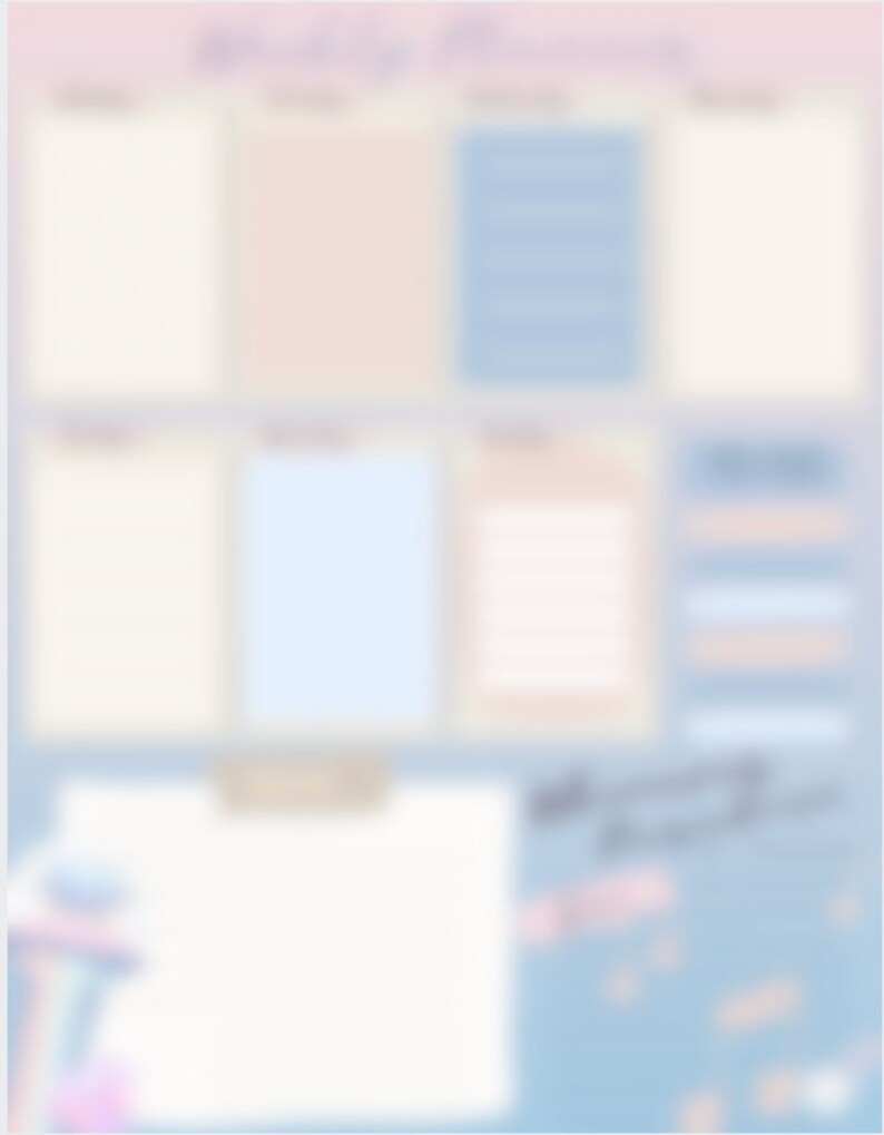 Seventeen Carat Inspired Weekly Digital Planner Kpop - Etsy