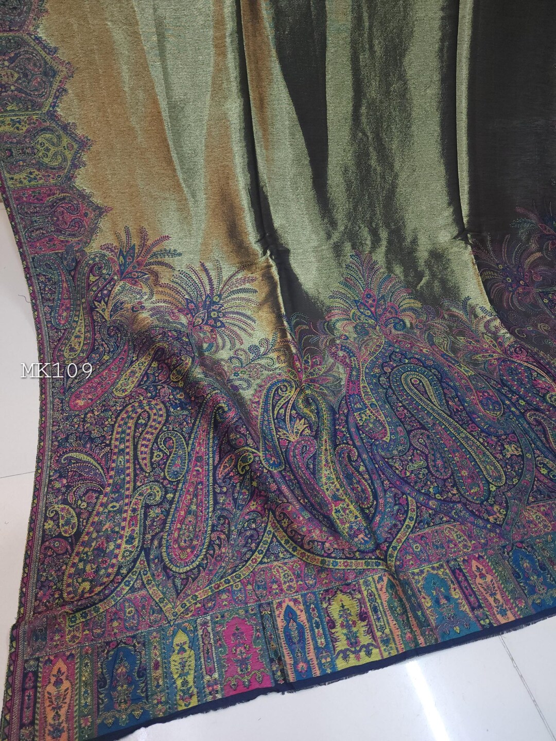 New Moonlight Shawl, Border Kani Moonlight Shawl , Full Sized 40x84 ...