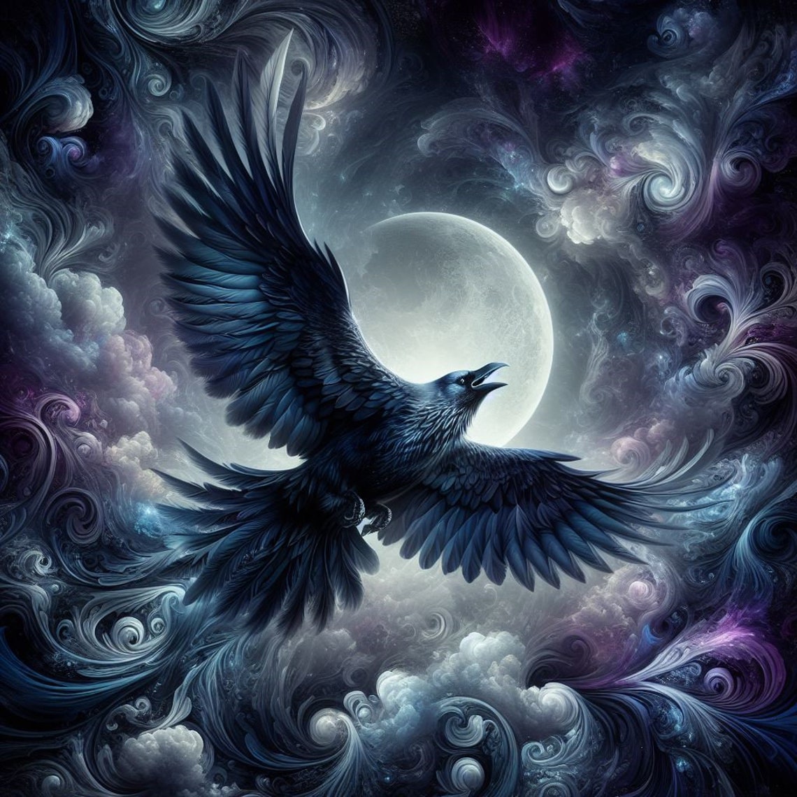 Eclipse of the Raven - Gothic Wall Art - 4 PNG Digital Downloads ...