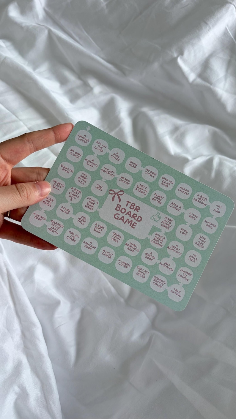 TBR Board Game | Kawaii & Cute | Book Club | Game | Reading Challenge ...