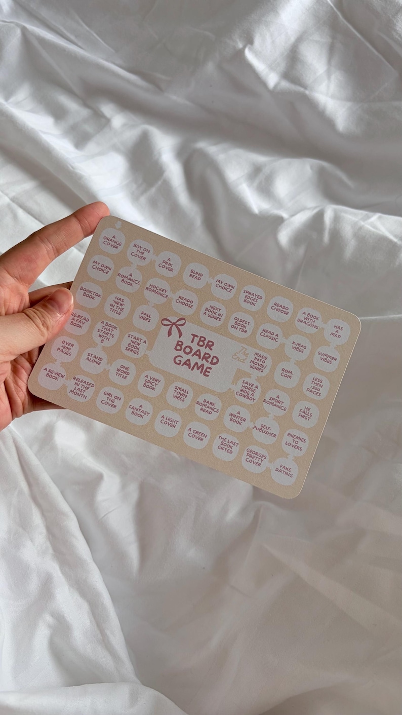 TBR Board Game | Kawaii & Cute | Book Club | Game | Reading Challenge ...