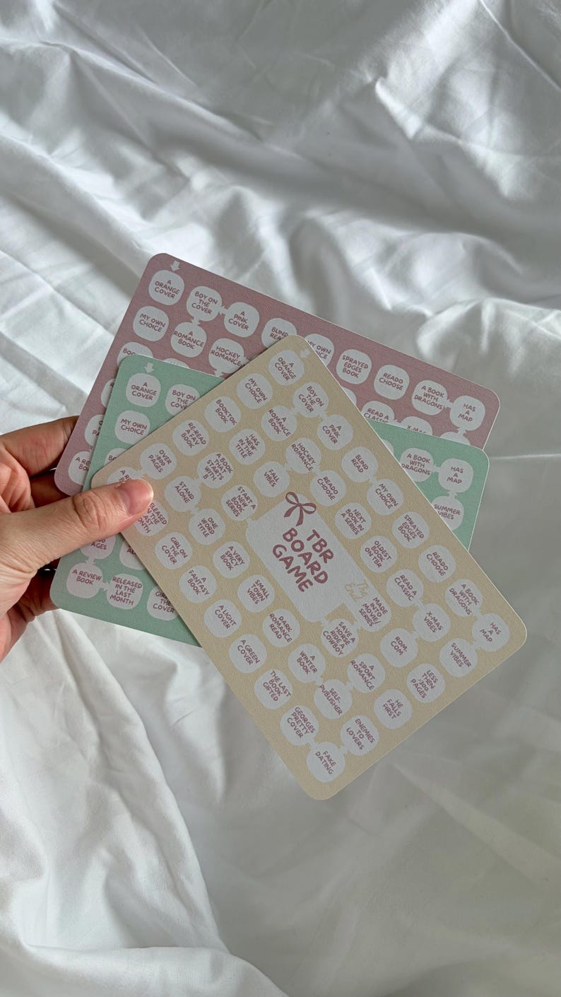 TBR Board Game | Kawaii & Cute | Book Club | Game | Reading Challenge ...