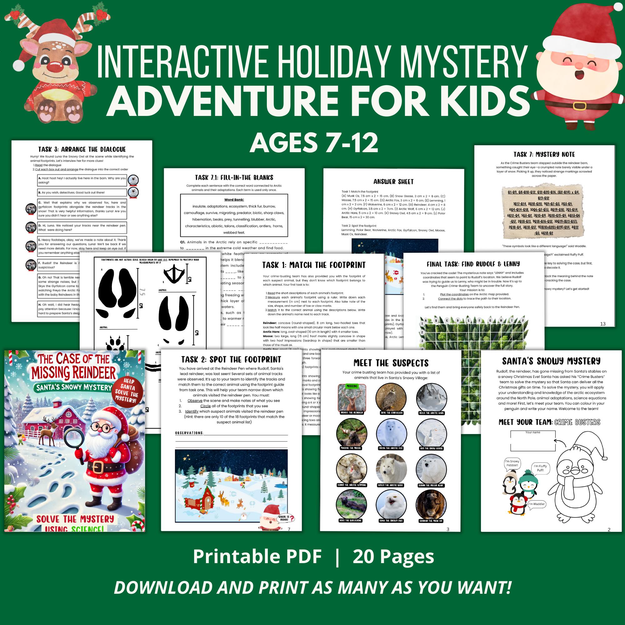 Missing Reindeer Mystery | Santa’s Mystery | Educational Christmas ...