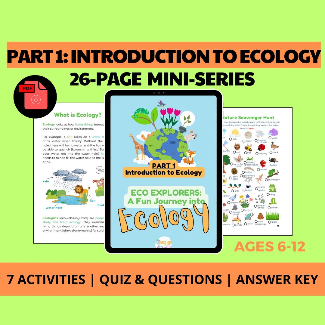 Eco Explorers Part 1 Printable Ebook: Ecology Basics Interactive ...