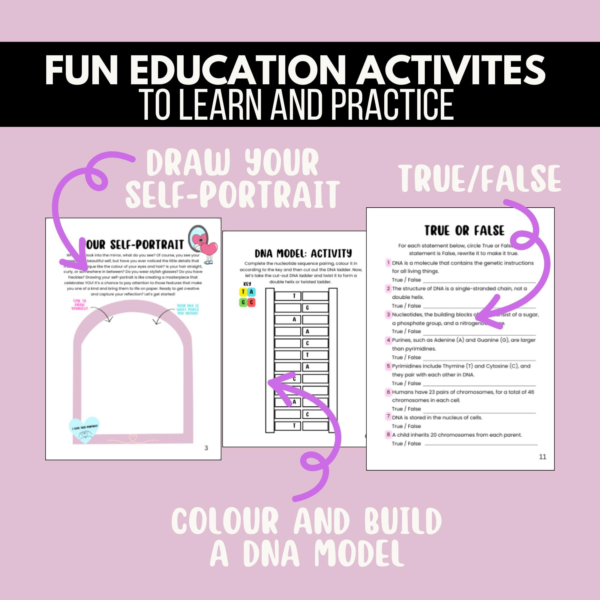 Valentine's Day DNA Science Activity: STEM Printable for Kids (PDF) - Etsy