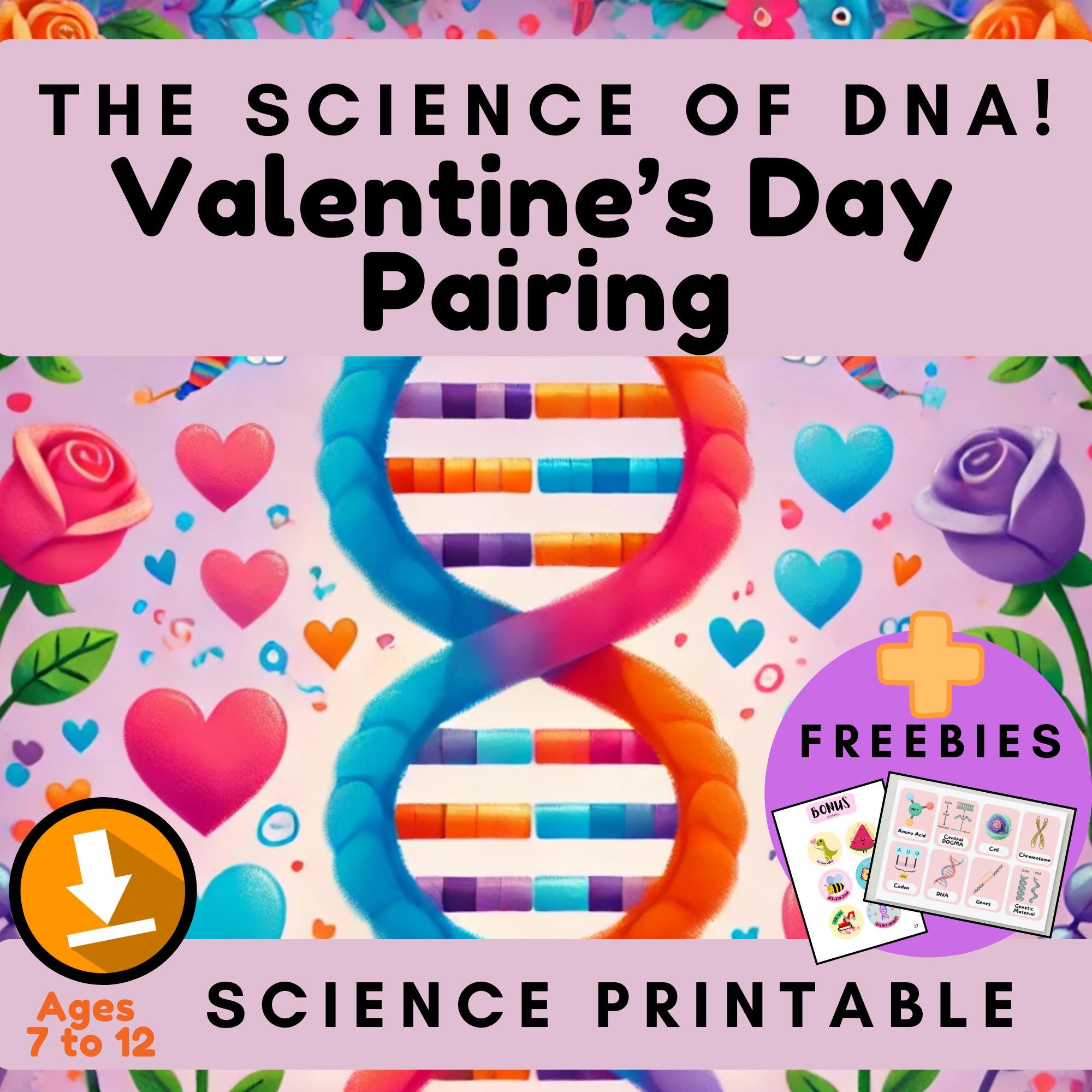Valentine's Day DNA Science Activity: STEM Printable for Kids (PDF) - Etsy