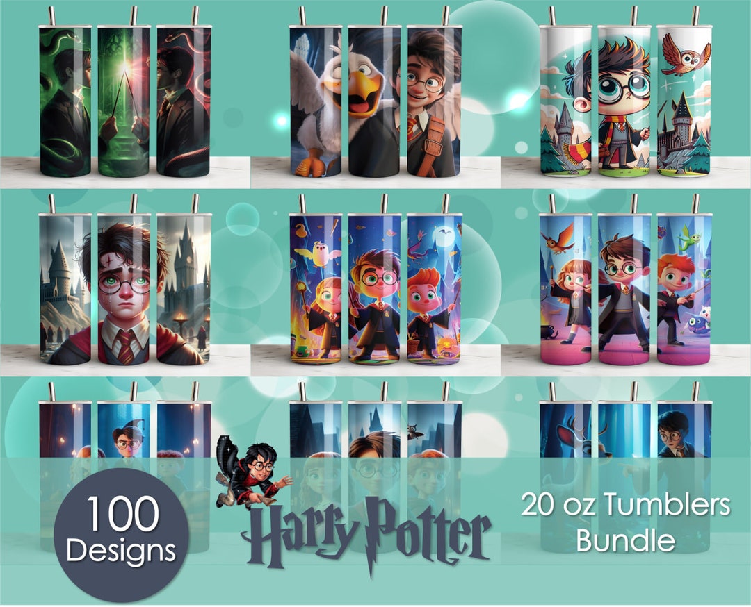 Wizard 20oz Tumbler Wrap Bundle, Potter 20oz Tumbler Wrap Design ...