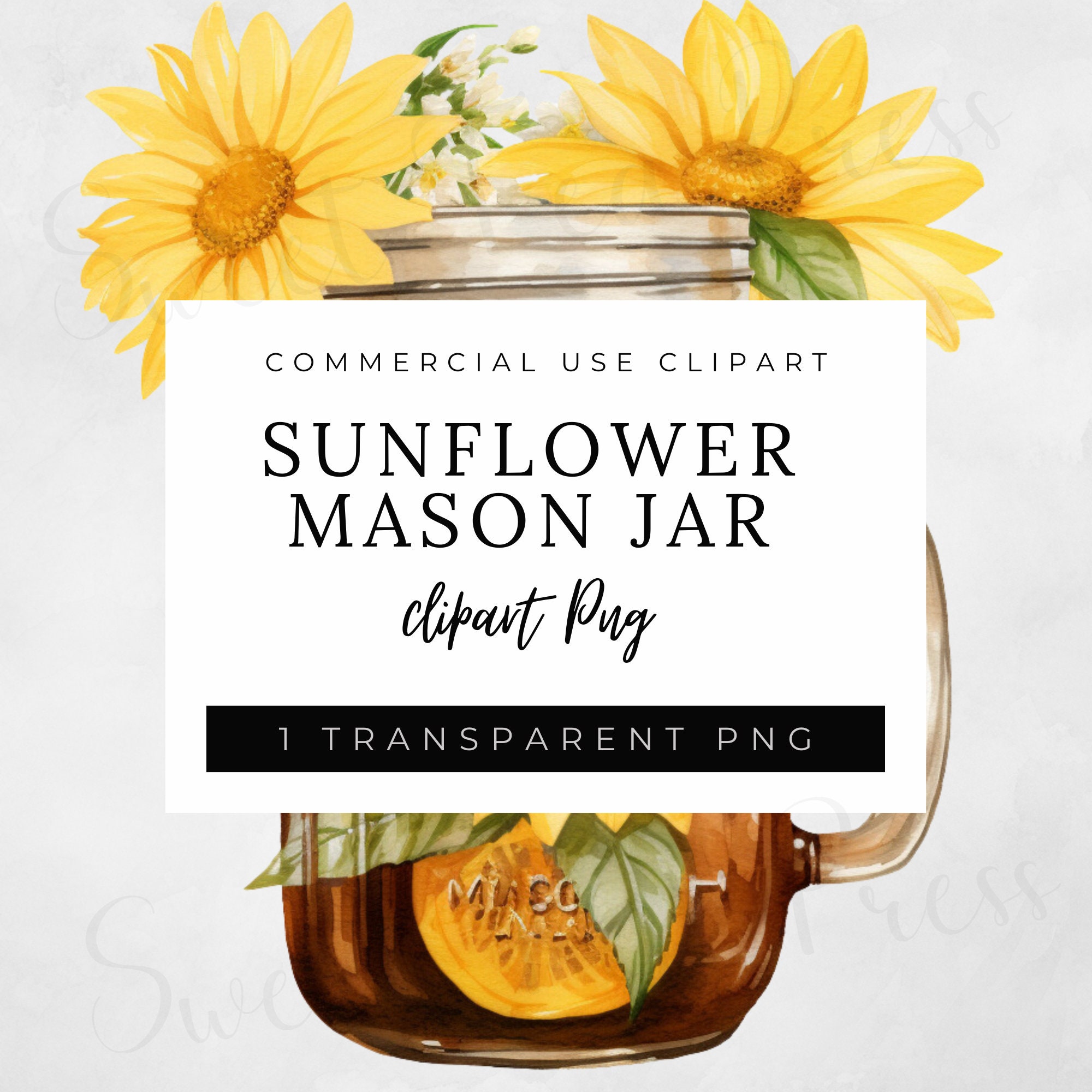 Sunflower Mason Jar
