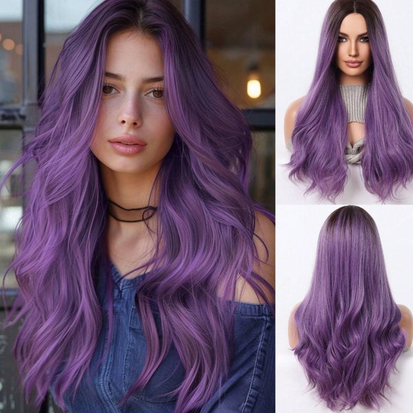 Purple Wig - Etsy