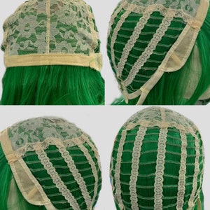 Fancy Dress Flip Wigs With Flat Bangs, Short Green Retro Wavy Bob ...
